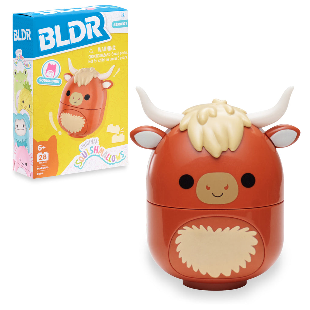 BLDR Squishmallows Marshal the Highland Cow Buildable Figure | Jazwares