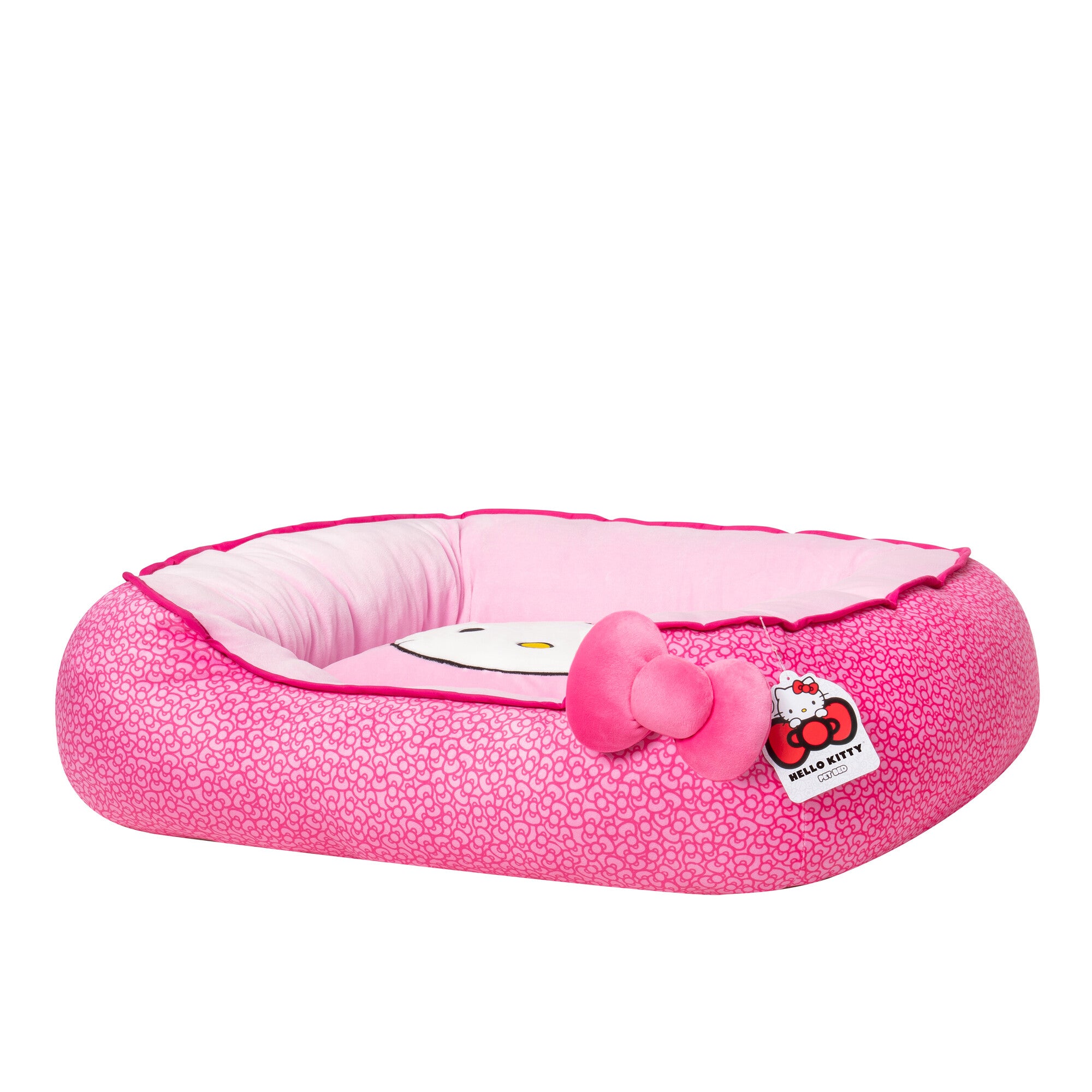 Hello Kitty And Friends Pink Bolster Pet Bed Jazwares hello-kitty-and-friends-pink-bolster-pet-bed-jazwares