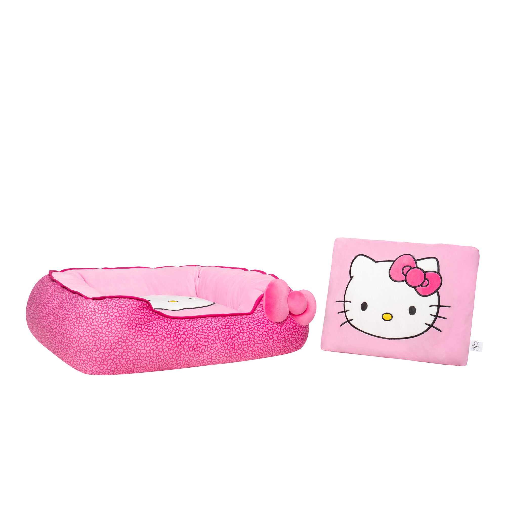 Hello Kitty And Friends Pink Bolster Pet Bed Jazwares hello-kitty-and-friends-pink-bolster-pet-bed-jazwares