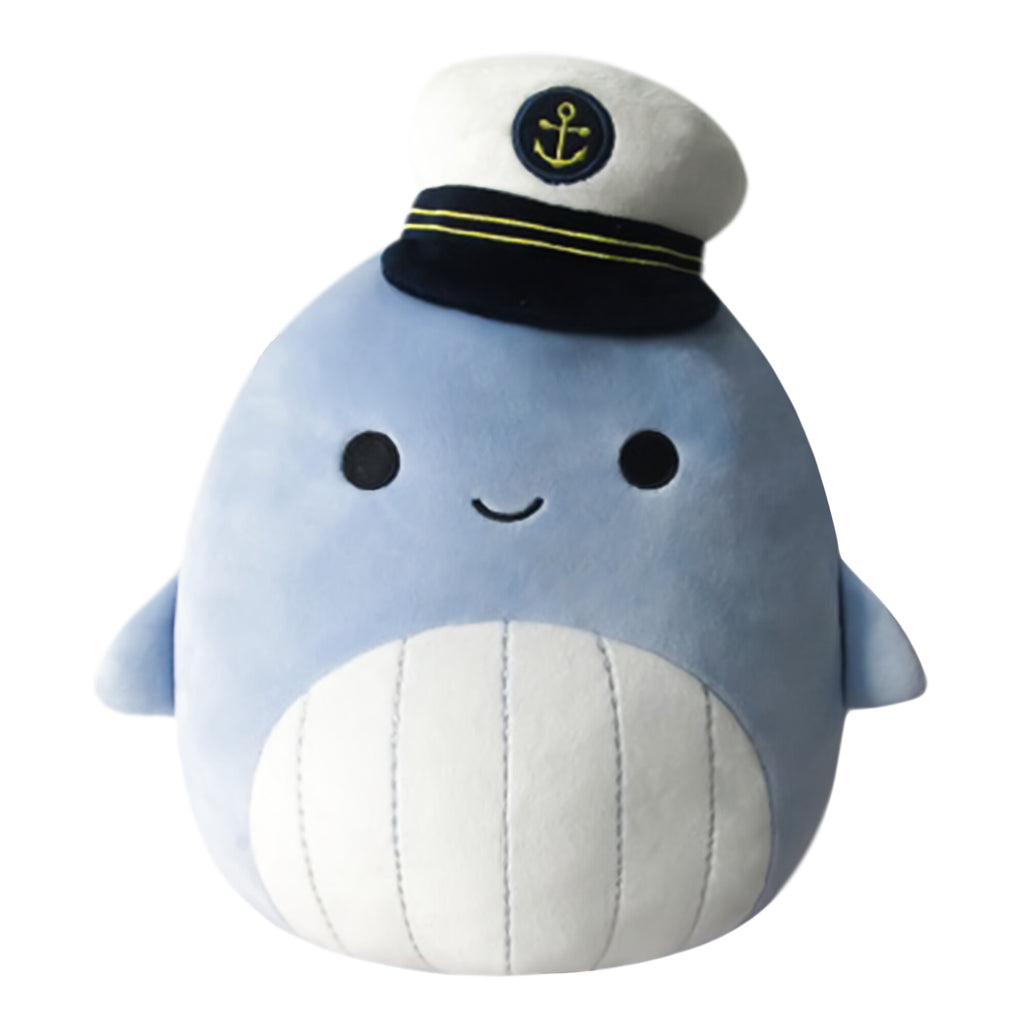 Squishmallows 8" Samir Blue Whale with Sailor Hat | Jazwares