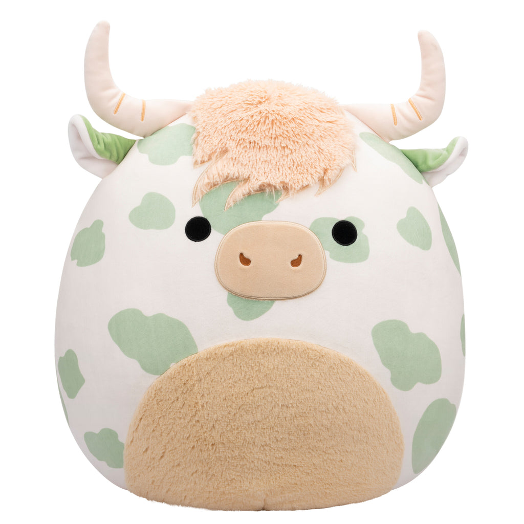 Squishmallows 20" Celestino the Sage Green Spotted Highland Cow | Jazwares