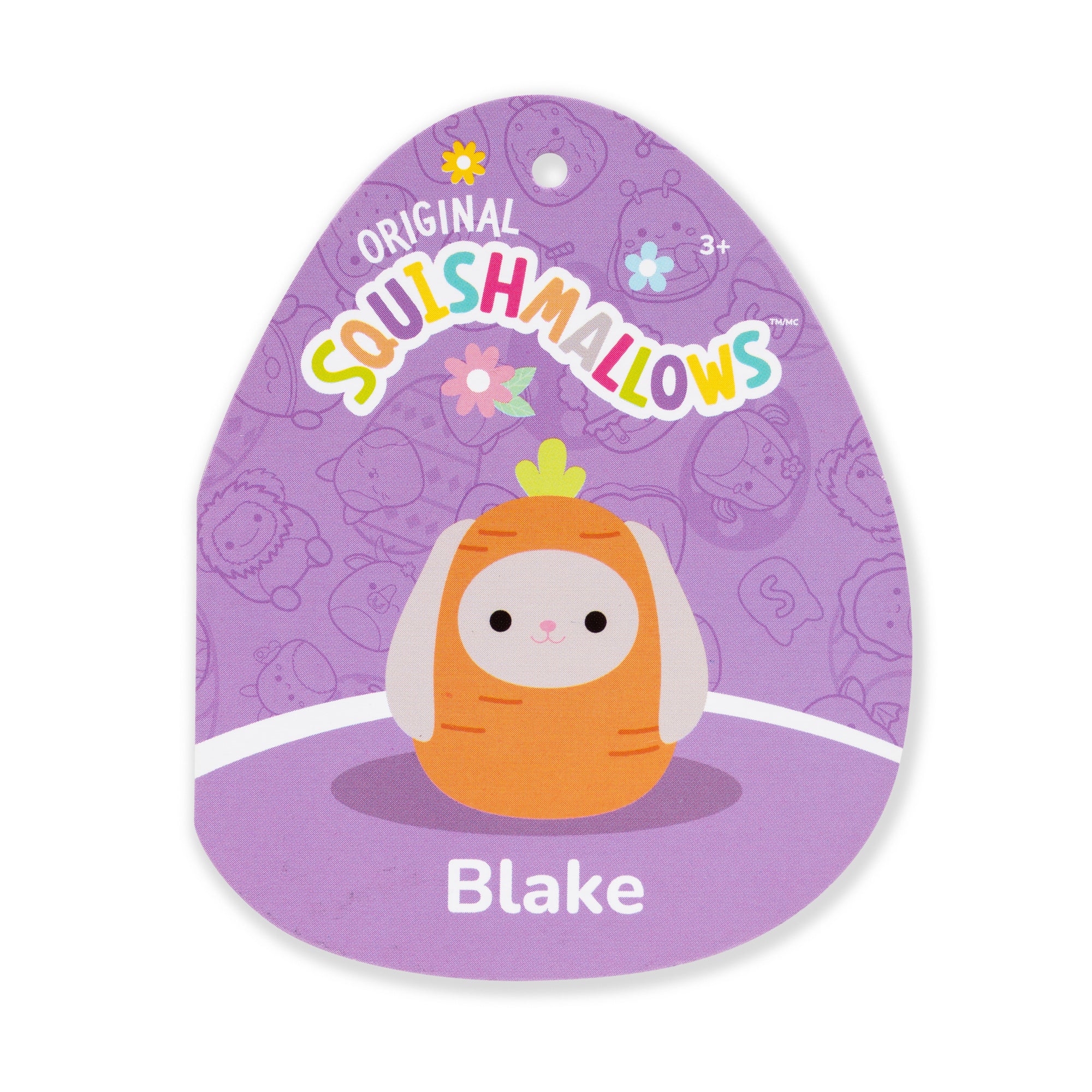 Squishmallows 8" Blake the Grey Bunny in Carrot Costume | Jazwares
