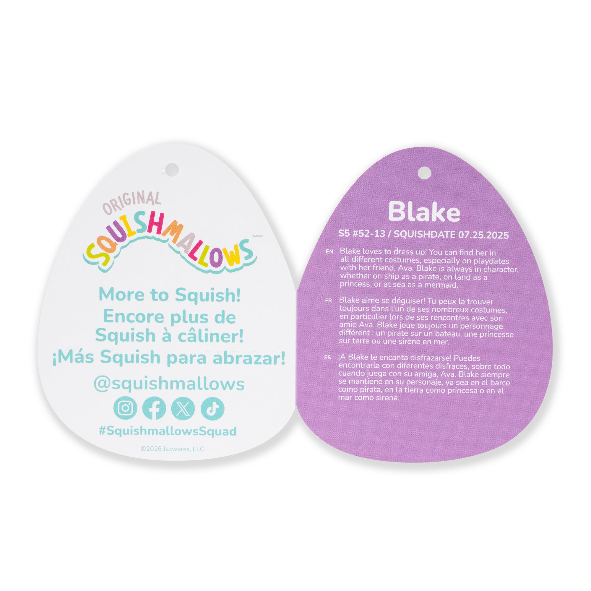 Squishmallows 8" Blake the Grey Bunny in Carrot Costume | Jazwares